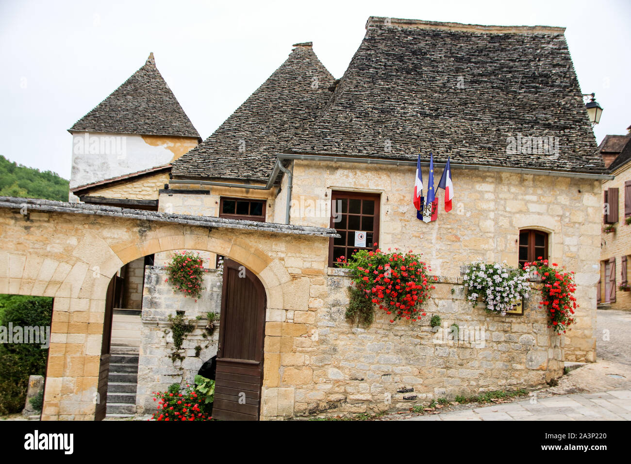 medieval houses in the village of saint amand de coly , perigord noir ...