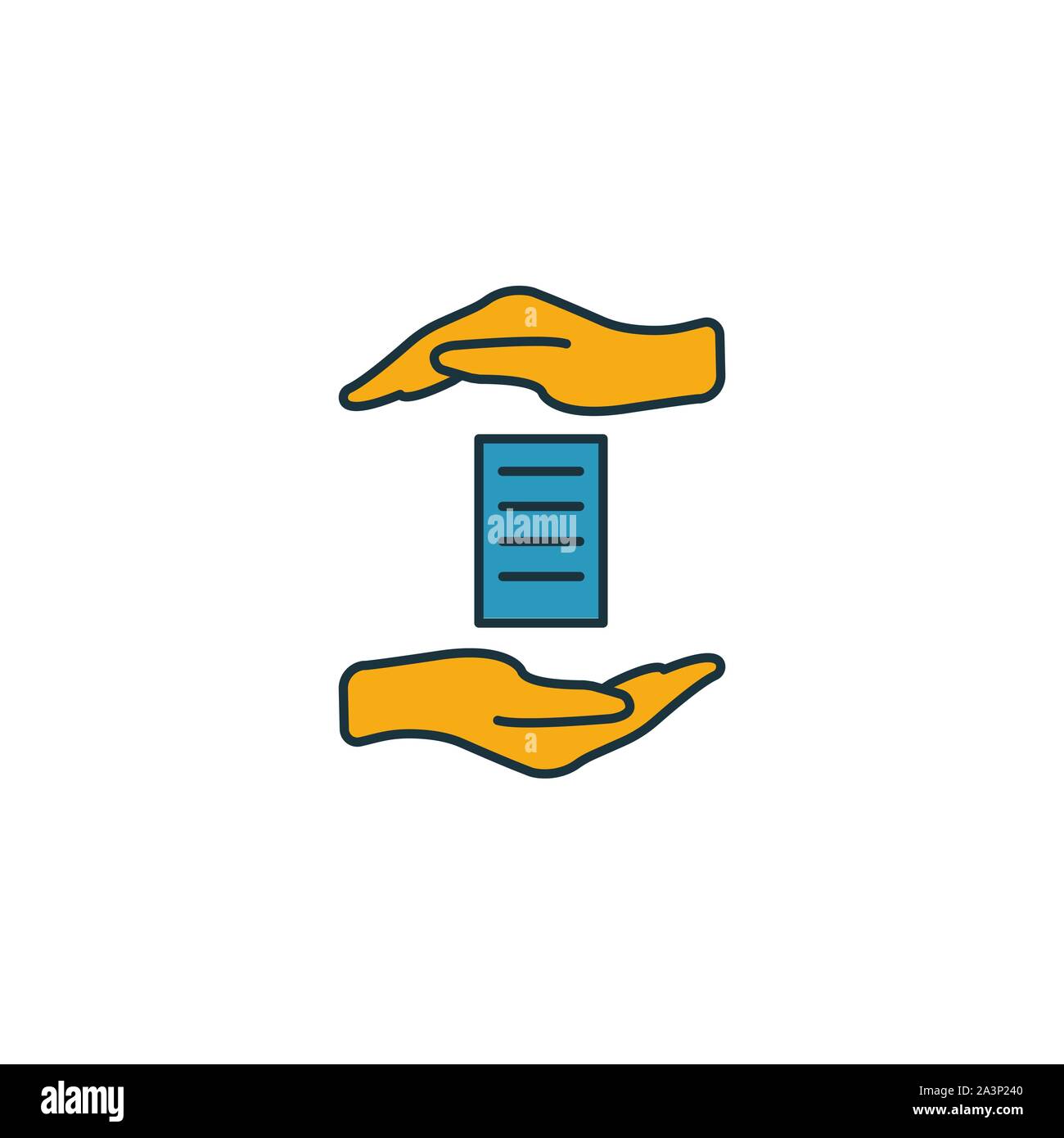 Commitment icon. Outline filled creative elemet from business ...