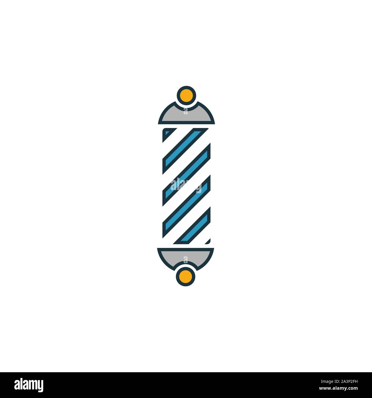 Barber Symbol icon. Outline filled creative elemet from barber shop ...