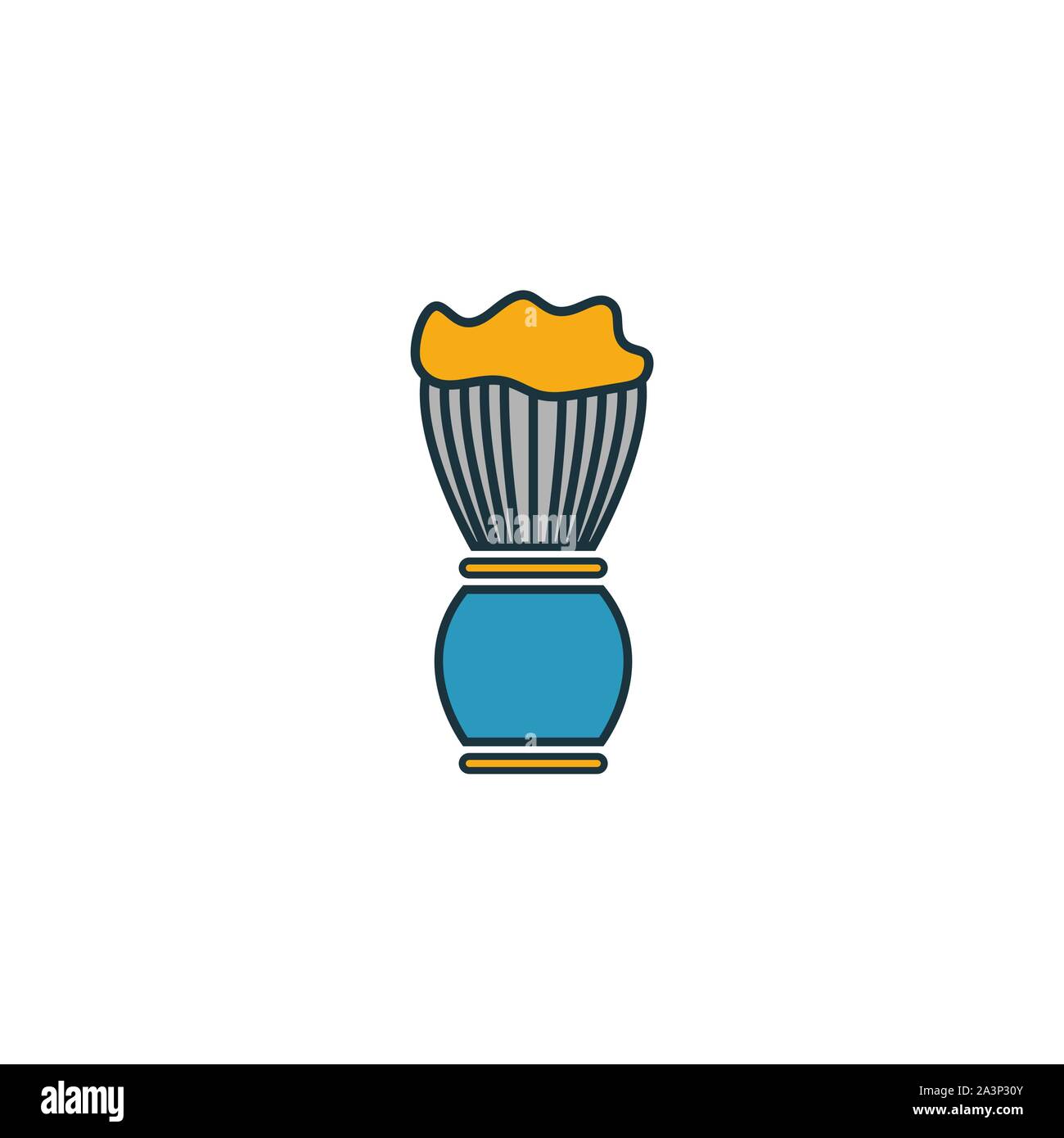 Foam Brush icon. Outline filled creative elemet from barber shop icons ...