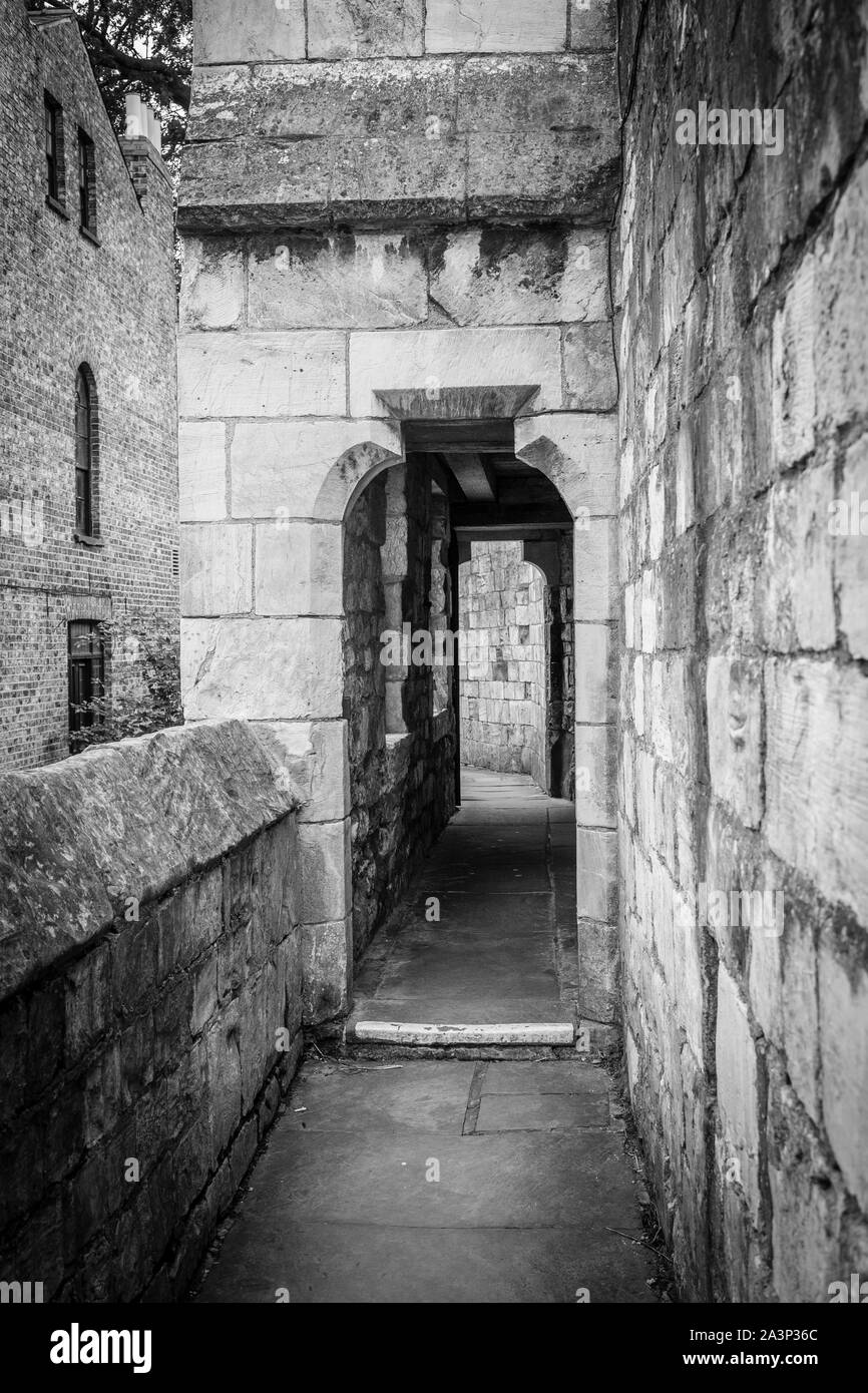 Walk the city walls Black and White Stock Photos & Images - Alamy