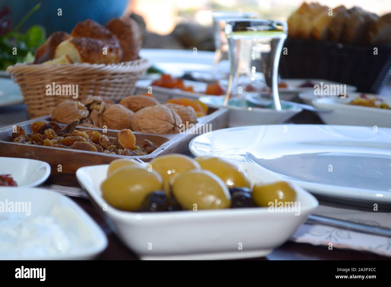 A fresh and tasty Turkish breakfast full of natural, organic, whole and ...