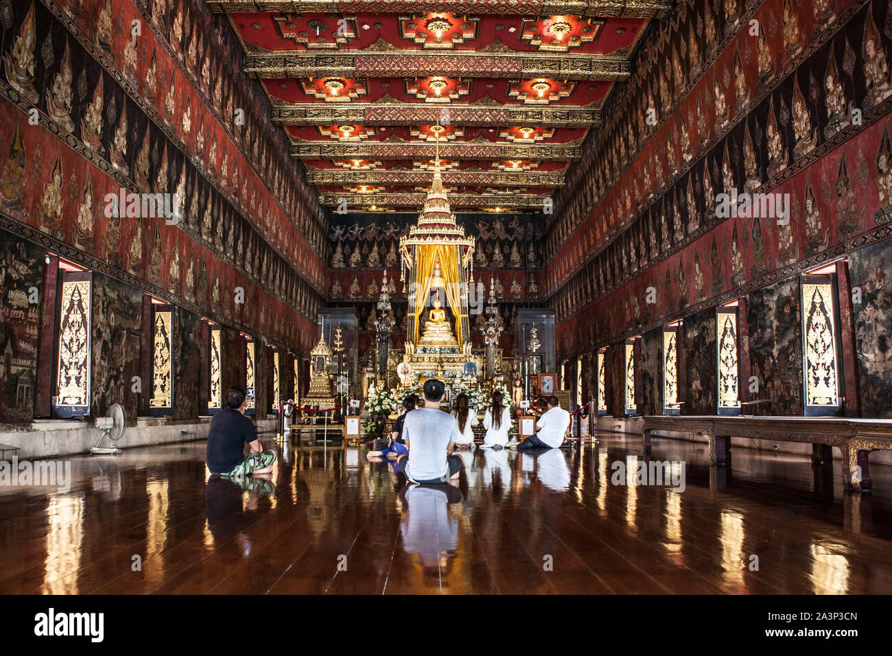 Interior of a buddhist temple hi-res stock photography and images - Alamy
