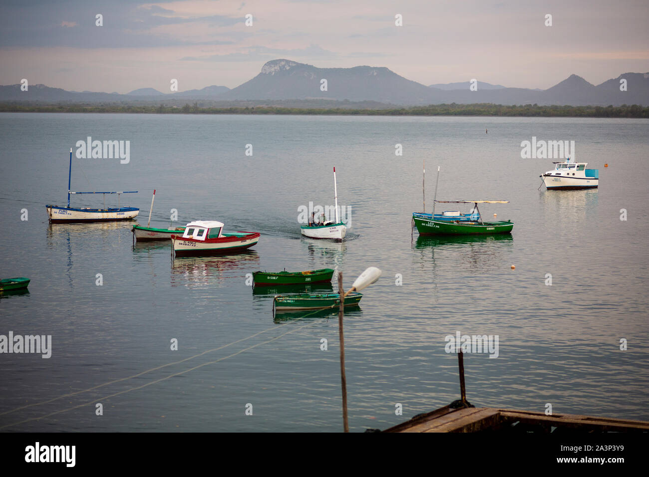 Fishing boats are seen in the bay of Gibara, a municipality in eastern ...