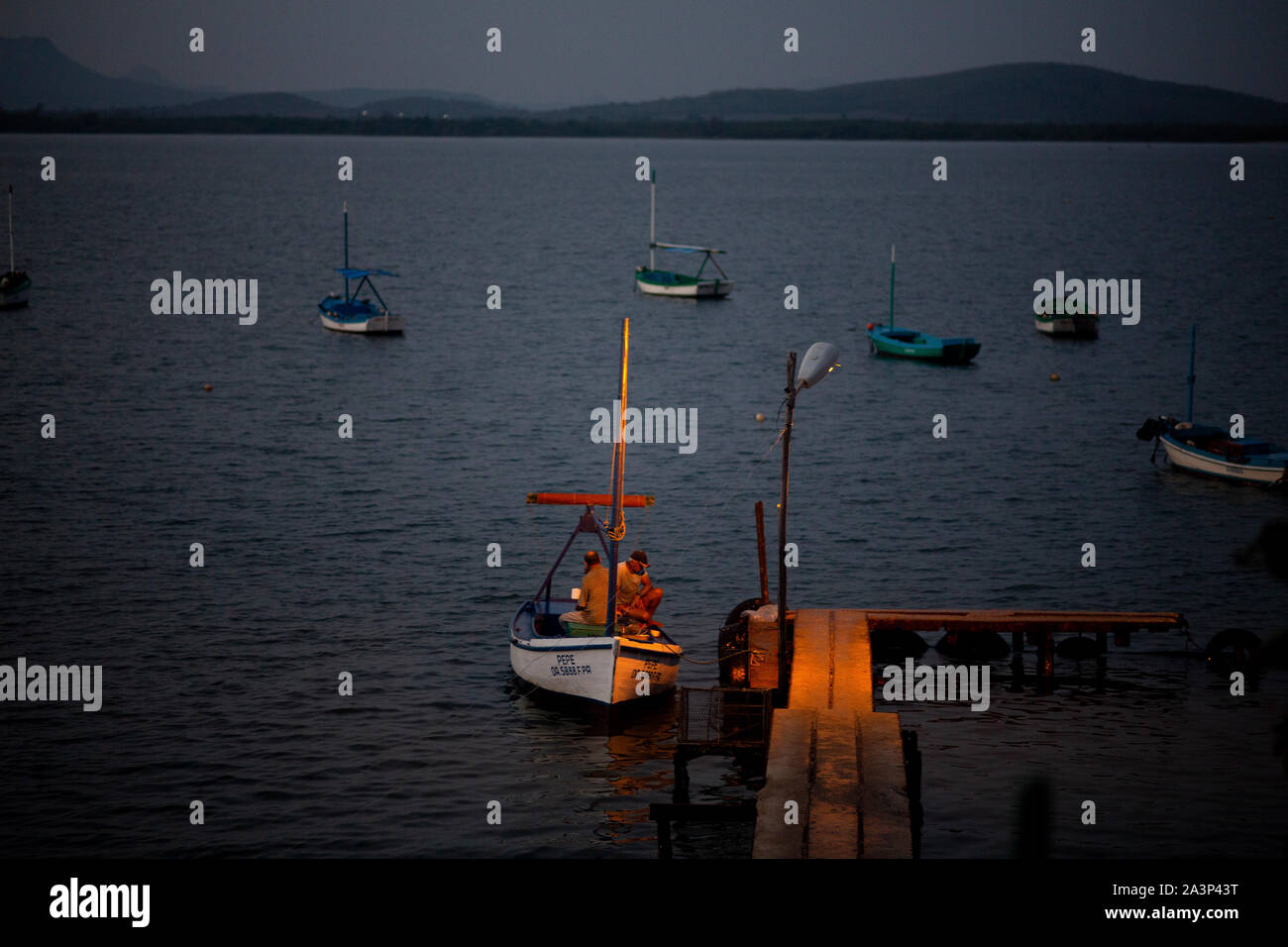 Fishing boats are seen in the bay of Gibara, a municipality in eastern ...