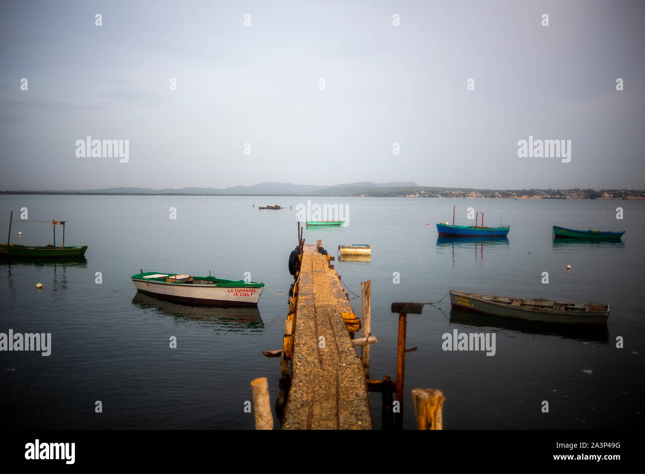 Fishing boats are seen in the bay of Gibara, a municipality in eastern ...