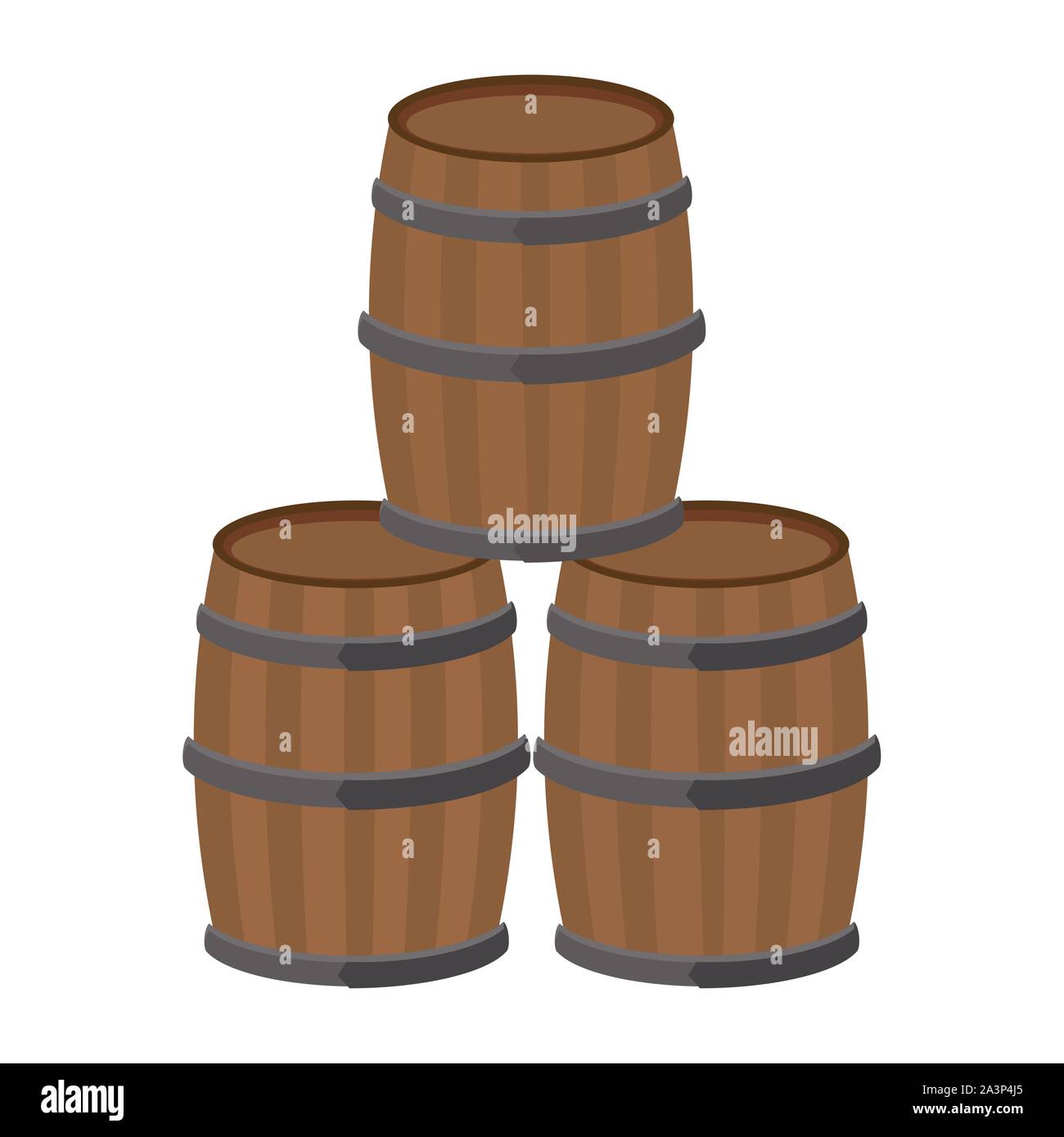stack of wine wooden barrels design Stock Vector Image & Art - Alamy