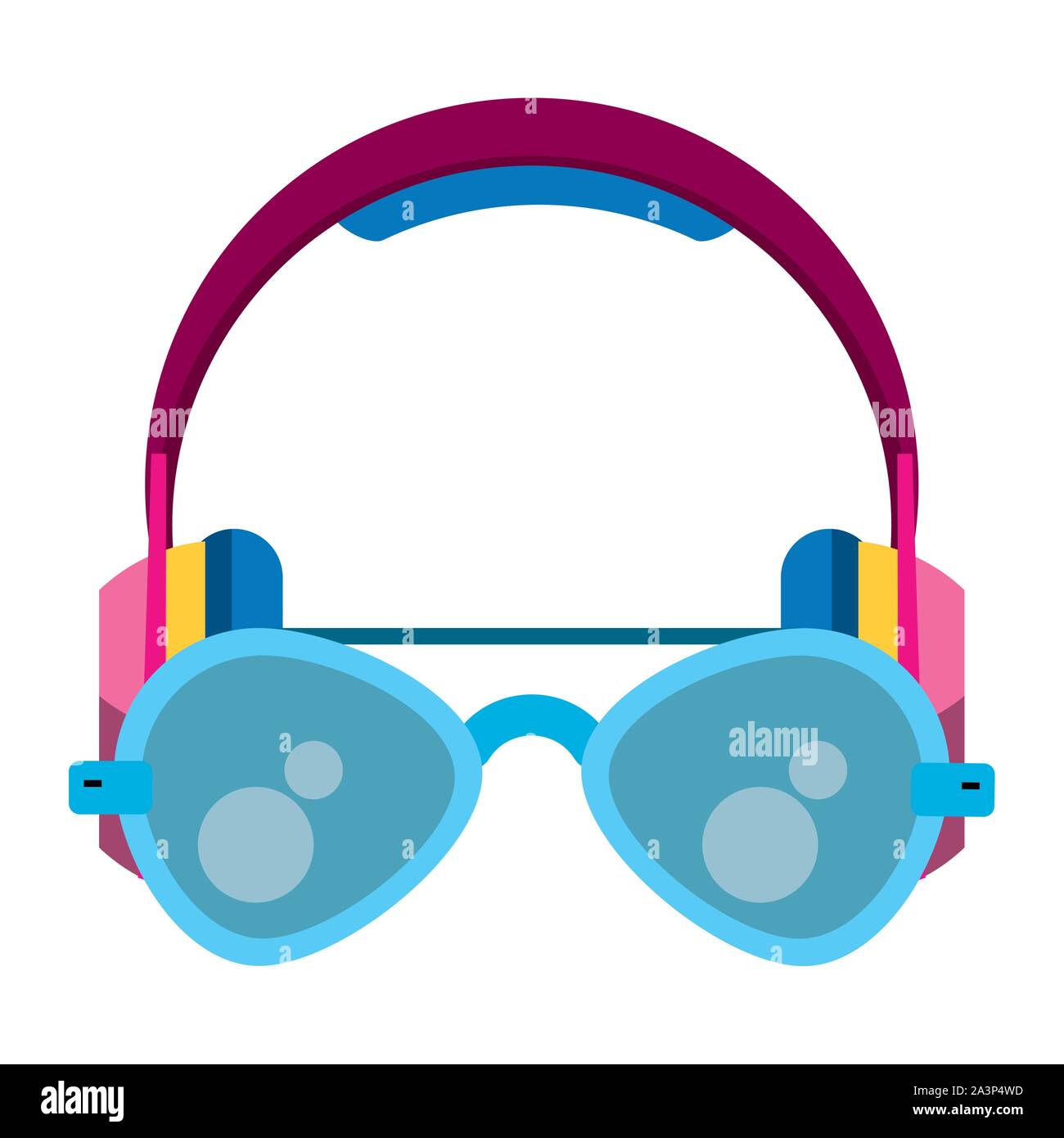 Music listening glasses Stock Vector Images - Alamy