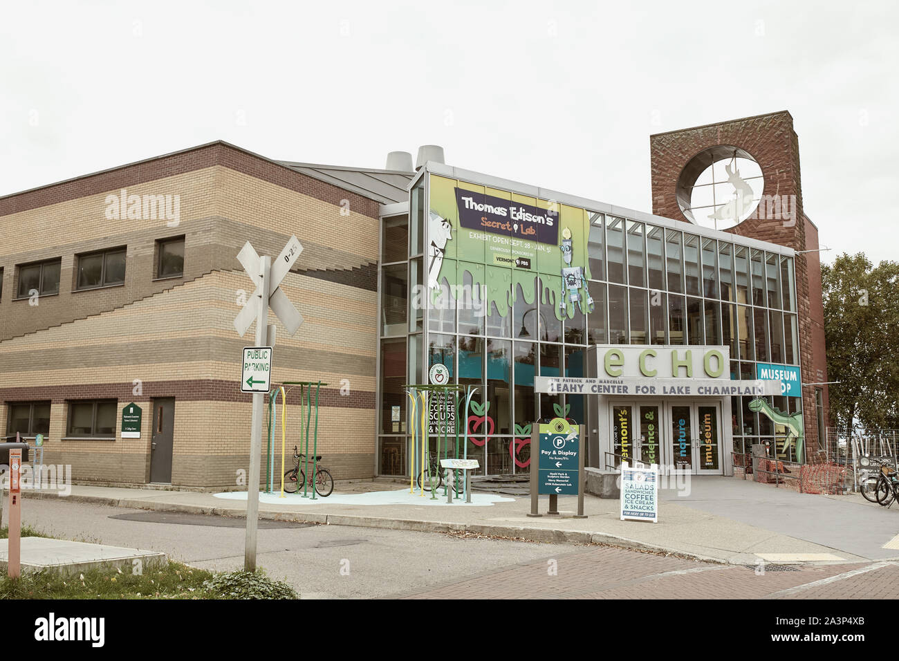 Burlington, Vermont - September 29th, 2019: Exterior of ECHO, Leahy ...