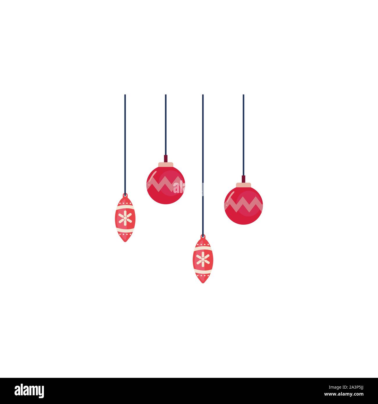 christmas balls hanging in white background vector illustration design ...