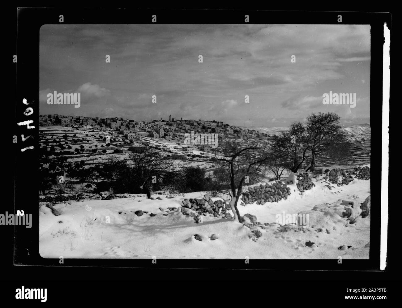 Snow scenes. Bethlehem, from the south Stock Photo - Alamy