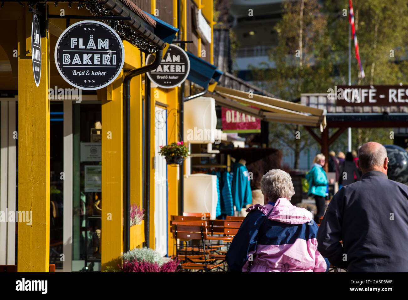 Flåm bakery, Flåm, Norway Stock Photo - Alamy
