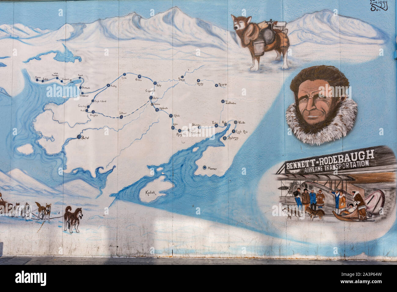 Iditarod trail map hi-res stock photography and images - Alamy