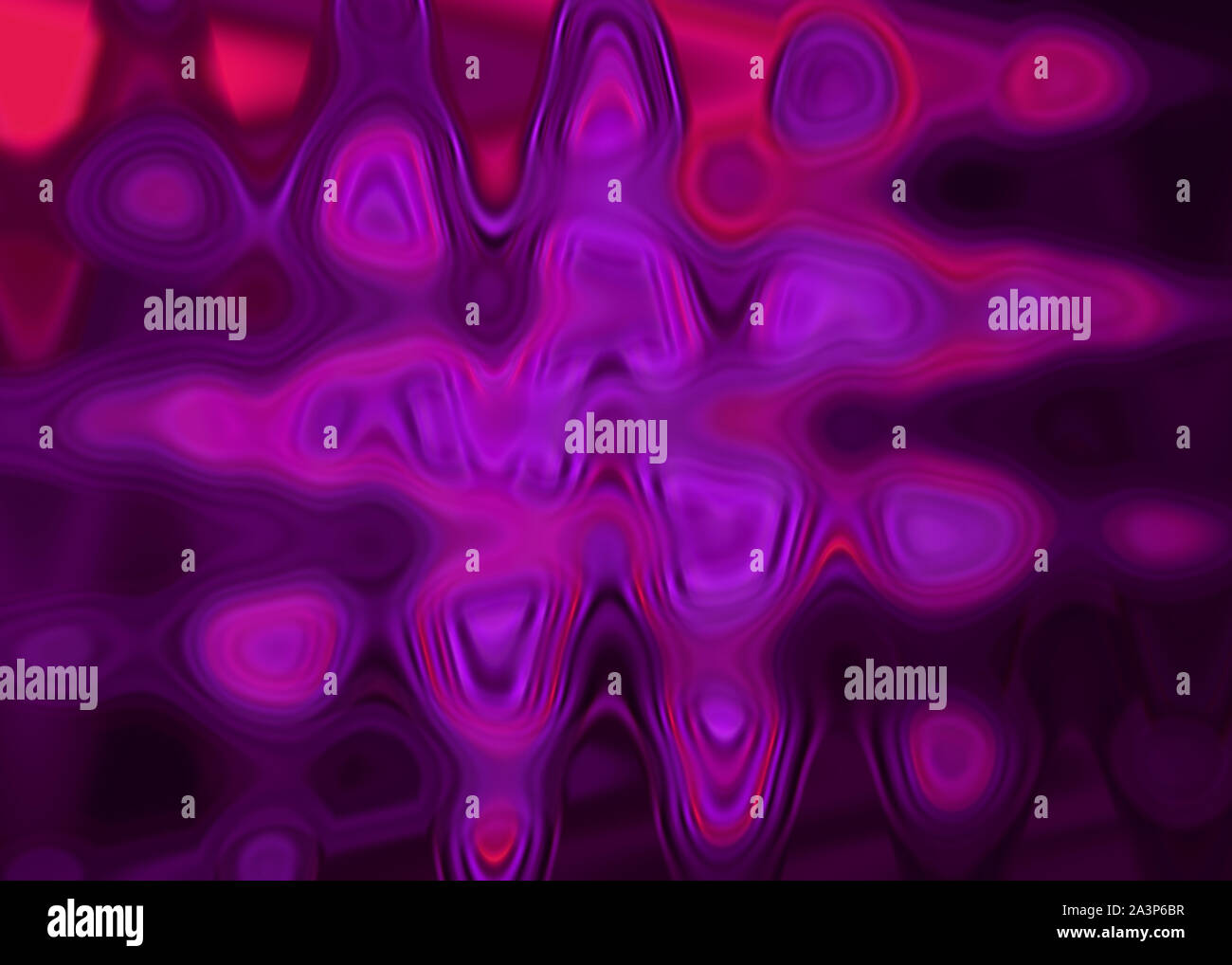 Magenta and purple neon lights in waves and ripples on a black ...