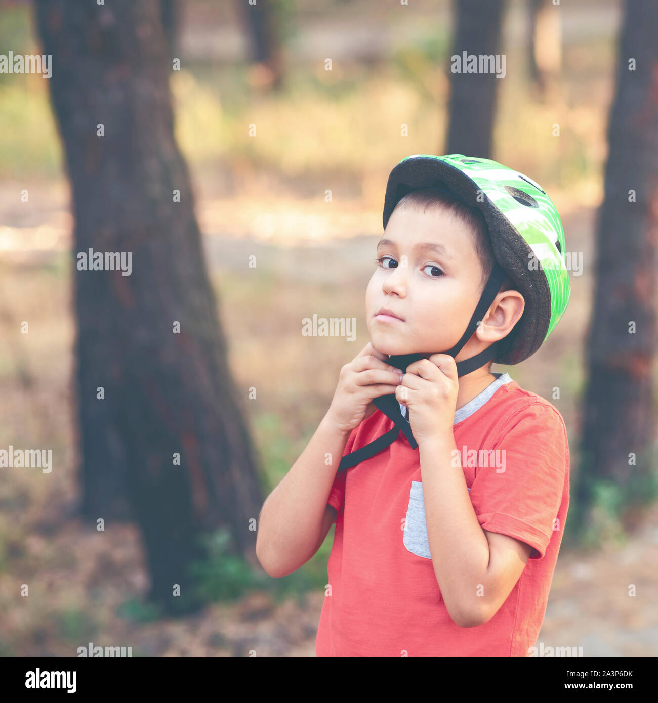Boy cycling helmet hi-res stock photography and images - Alamy