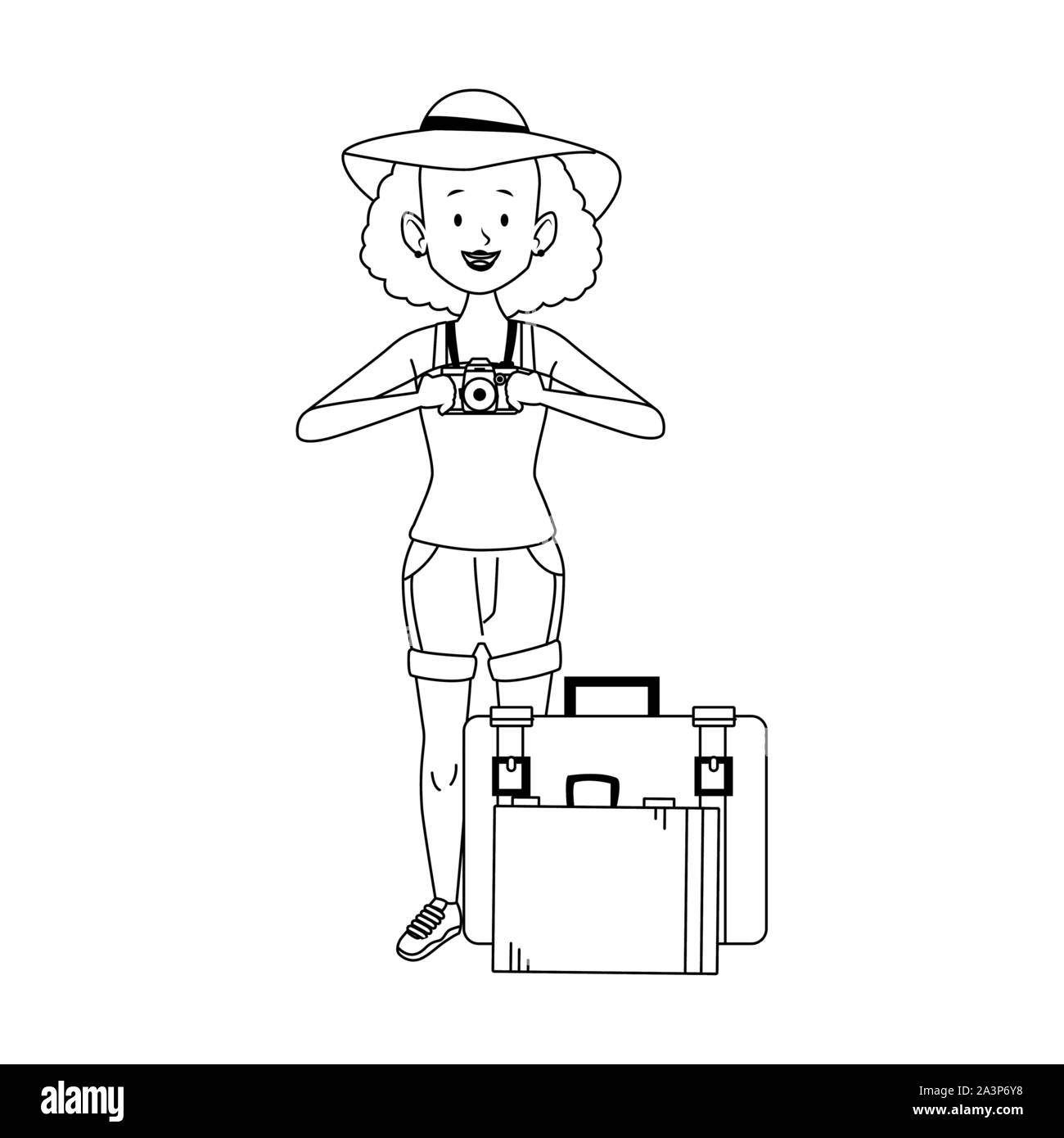 cartoon woman standing design Stock Vector Image & Art - Alamy