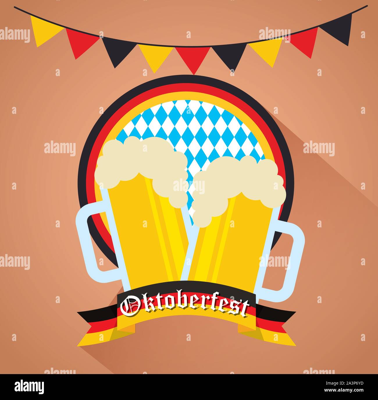 Oktoberfest celebration illustration, beer festival design Stock Vector ...