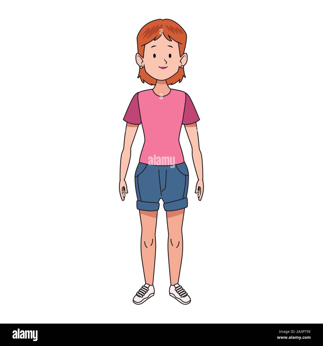 cartoon woman standing design Stock Vector Image & Art - Alamy