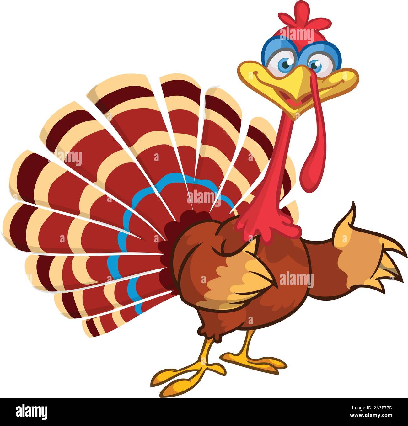 Cartoon funny turkey character for Thanksgiving holiday clipart Stock ...