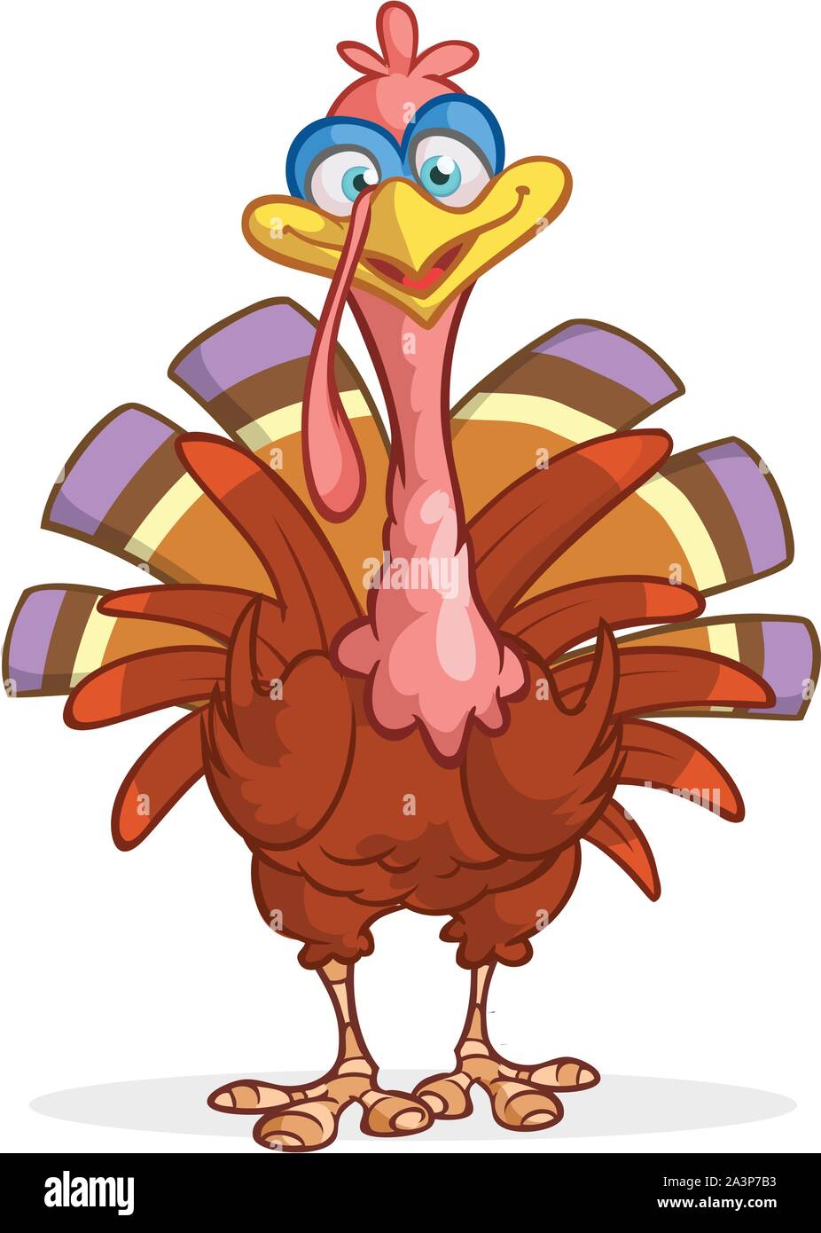 Cartoon funny turkey character for Thanksgiving Stock Vector Image ...
