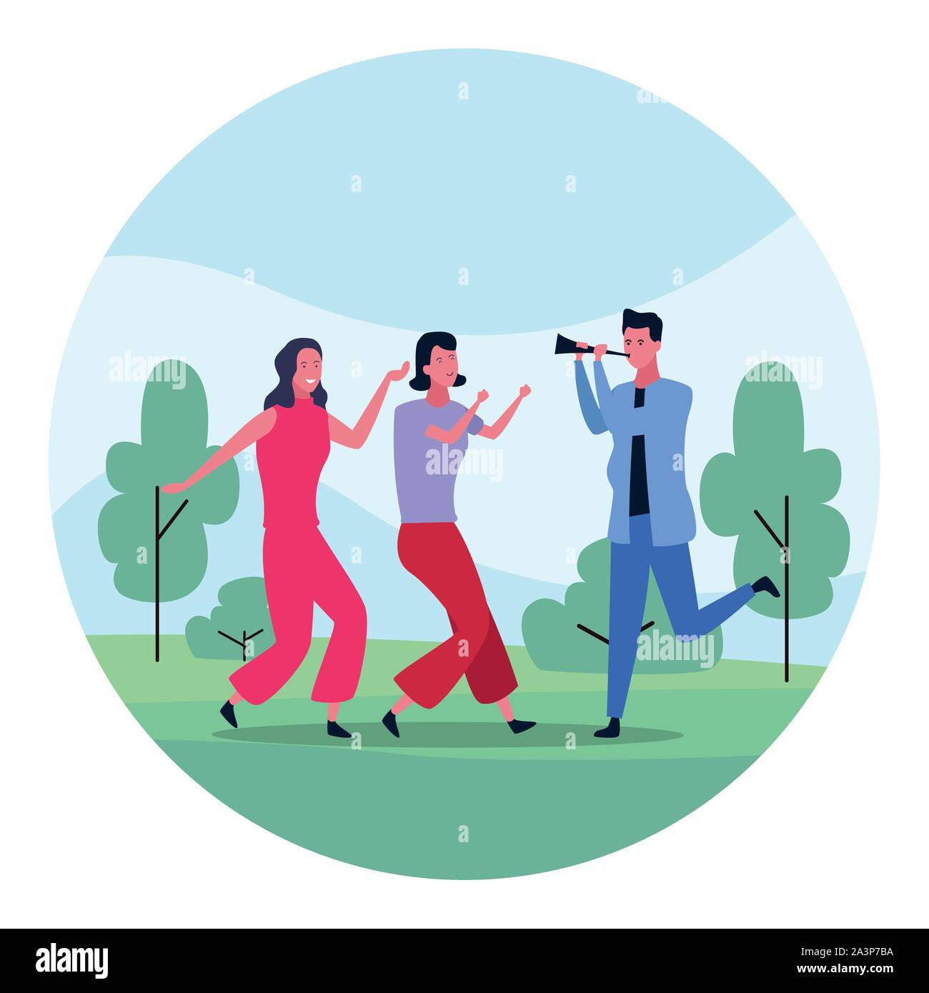 Happy friends having fun design Stock Vector Image & Art - Alamy