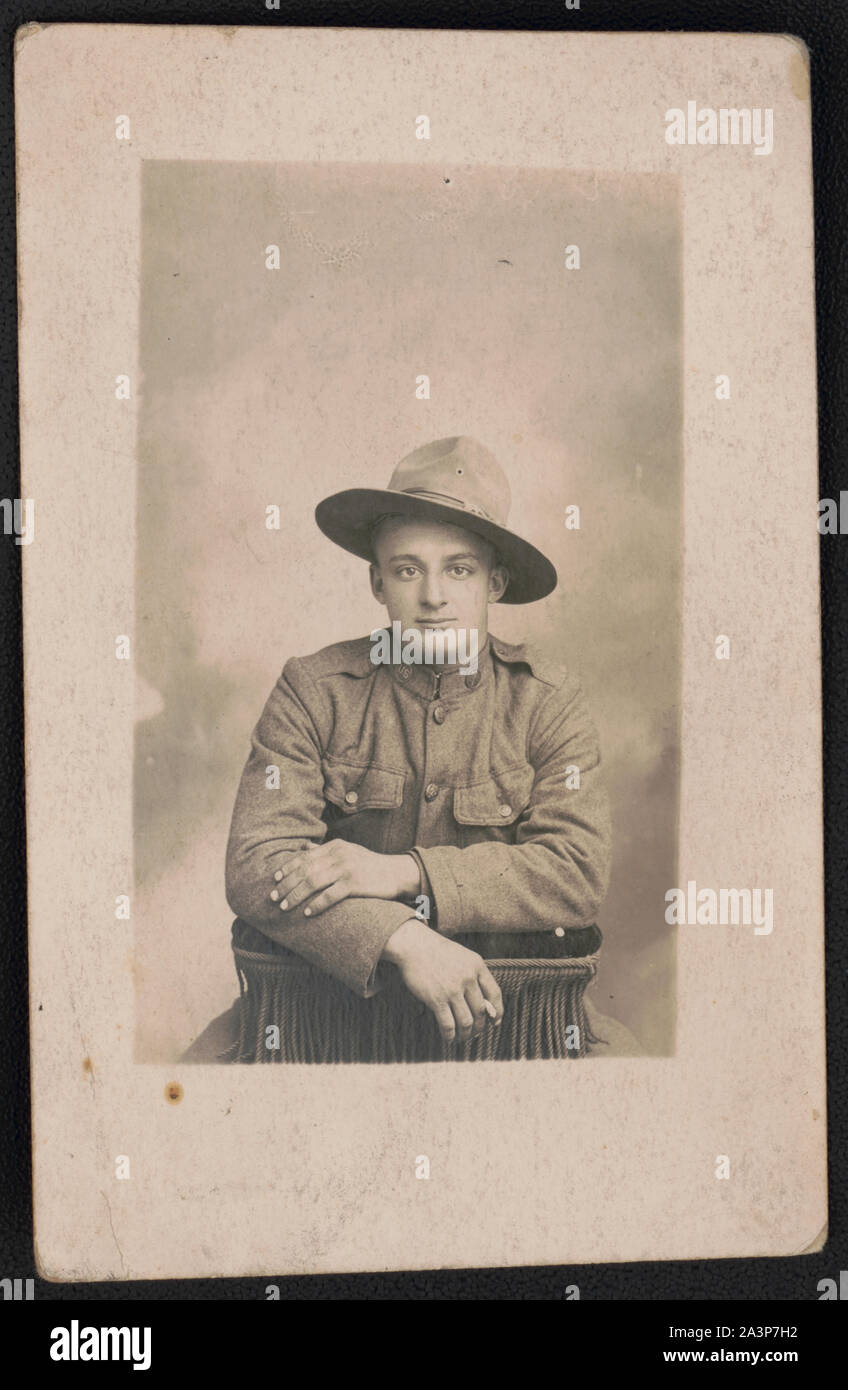 Soldier partially identified as Beauchamp in uniform and smoking ...