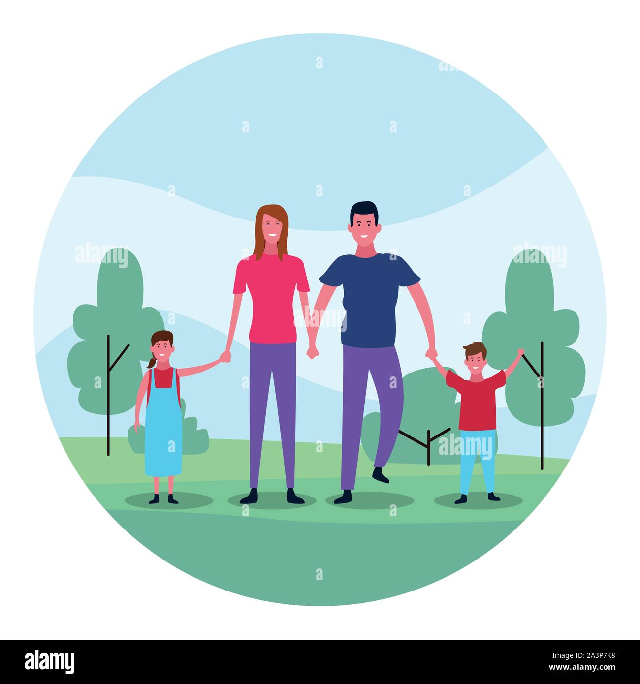 cartoon happy family, colorful design Stock Vector Image & Art - Alamy