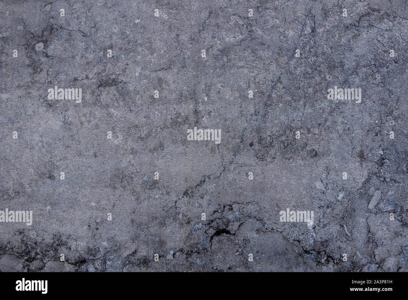White and grey granite, limestone, or travertine surface with random ...