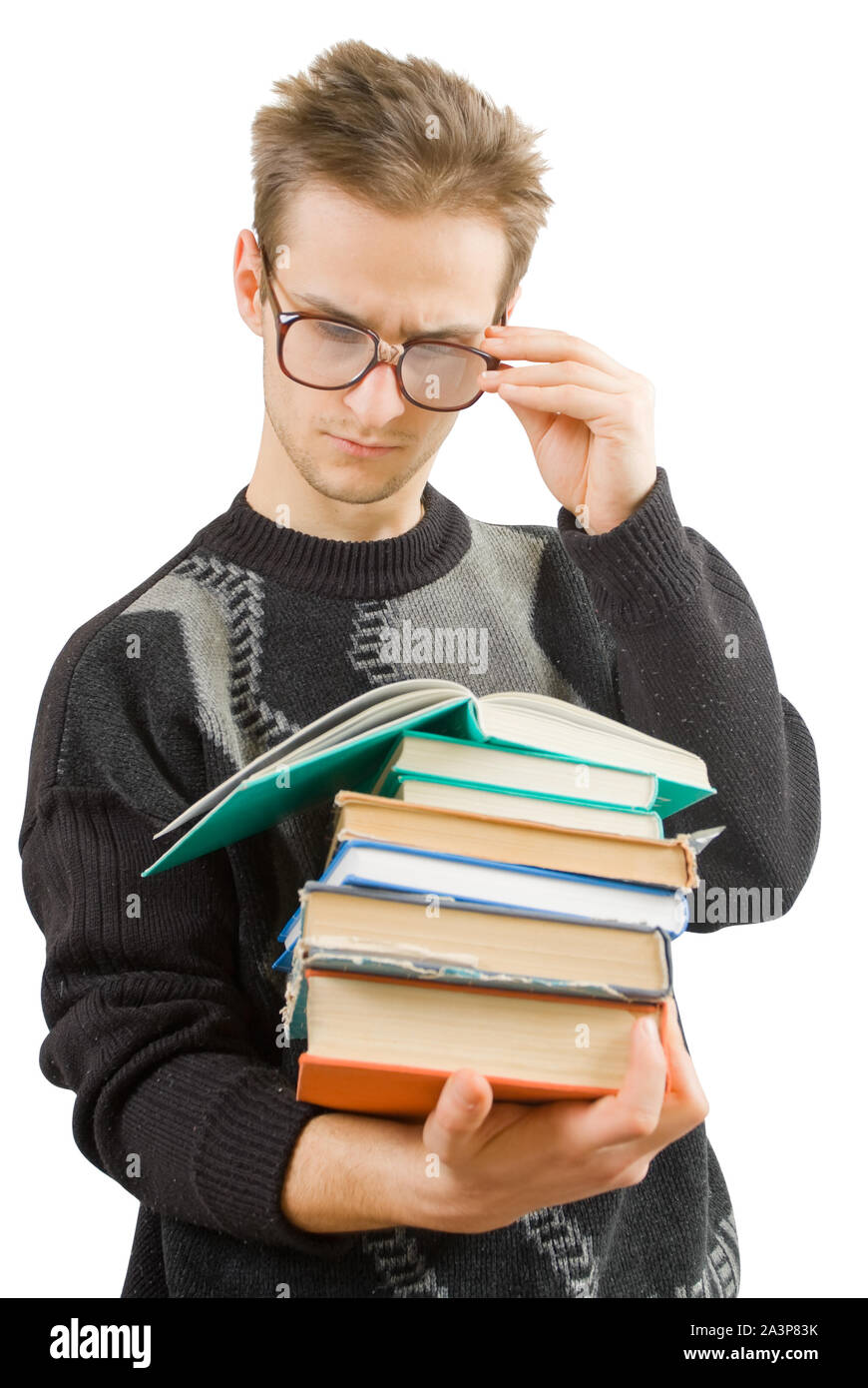 The sudent read's the lesson for the next class Stock Photo - Alamy