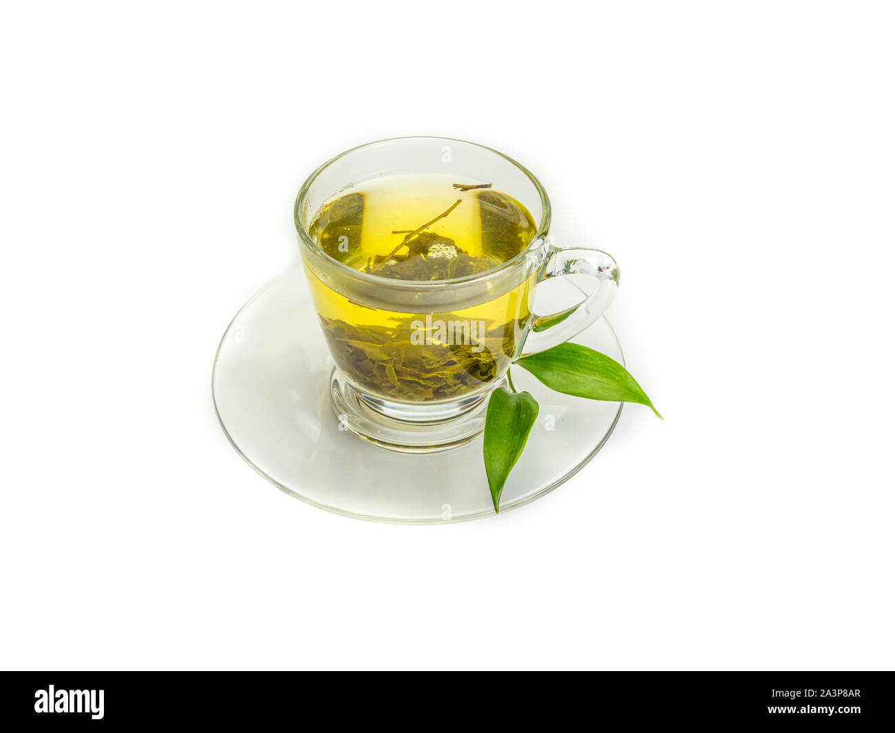 fresh Green tea isolated Stock Photo - Alamy