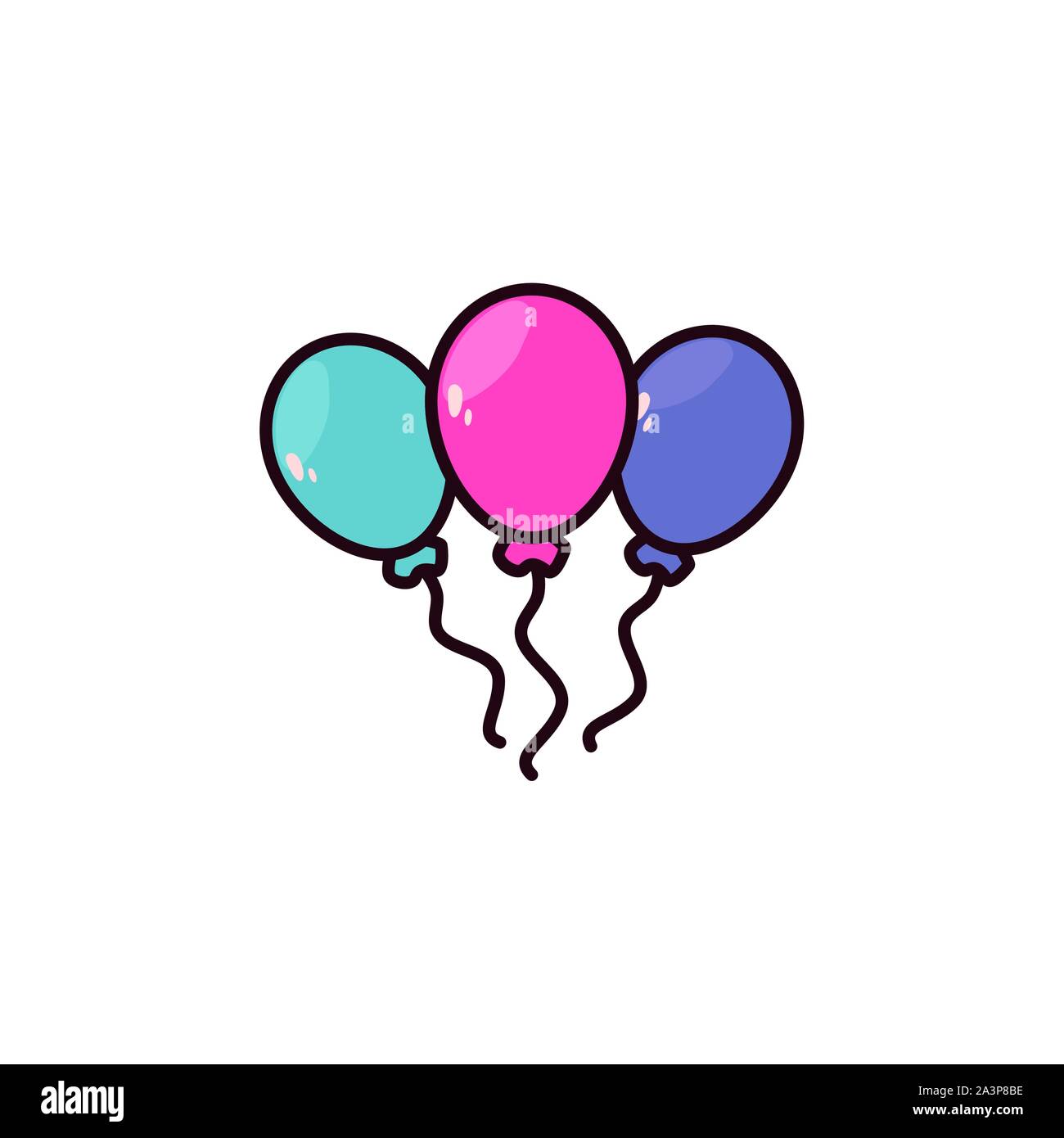 helium balloon on white background vector illustration design Stock ...