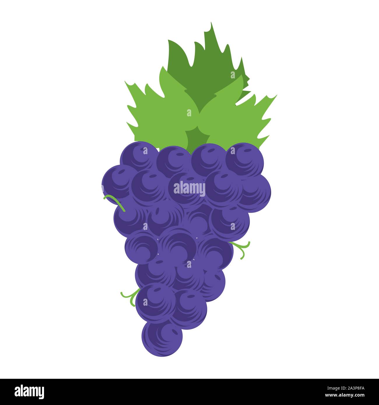 flat design of bunch of grapes icon Stock Vector Image & Art - Alamy