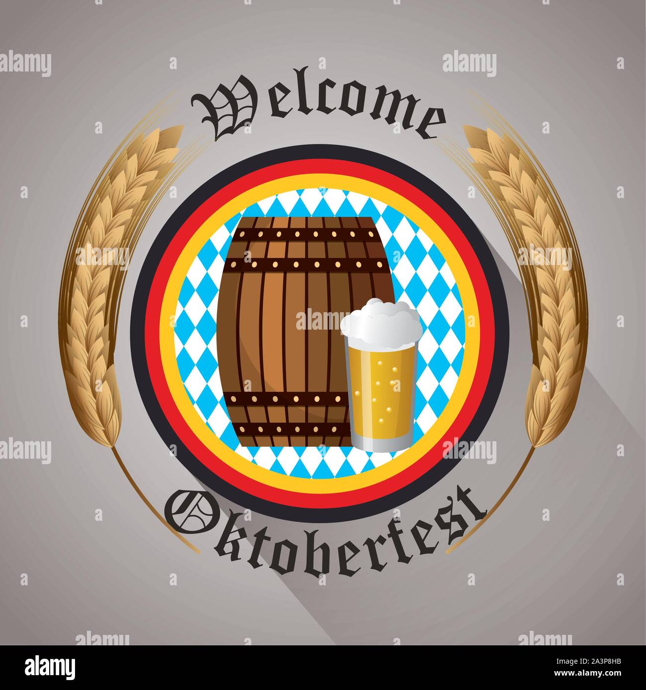 Oktoberfest celebration illustration, beer festival design Stock Vector ...