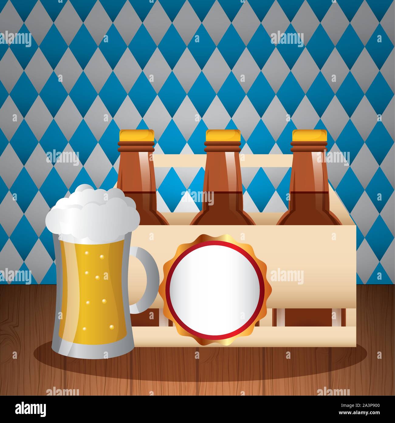 Oktoberfest celebration illustration, beer festival design Stock Vector ...