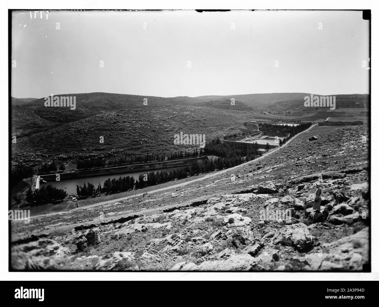 Solomon's Pools & ancient aqueducts. General view of the three pools ...