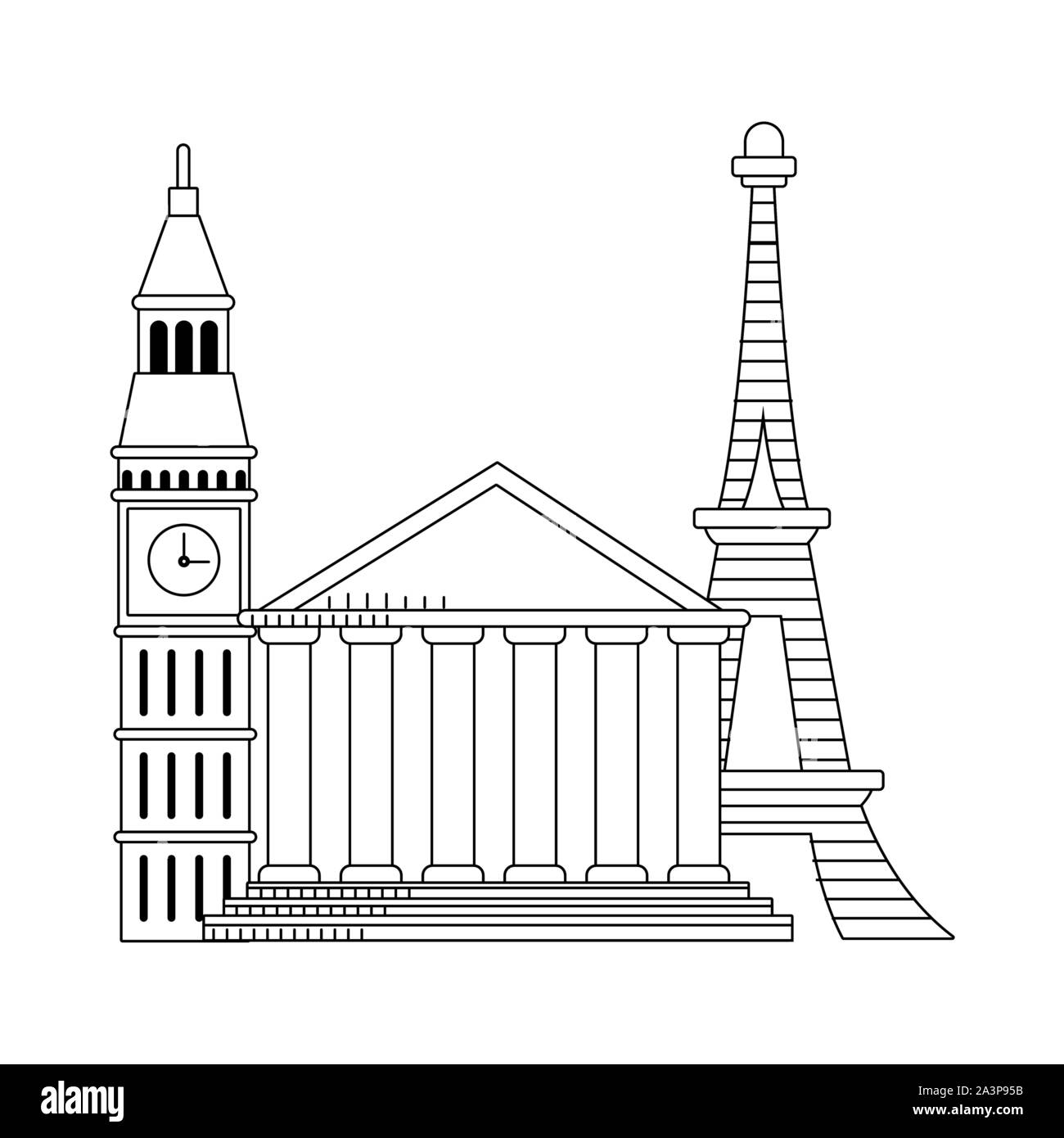 iconic europe monuments design Stock Vector Image & Art - Alamy