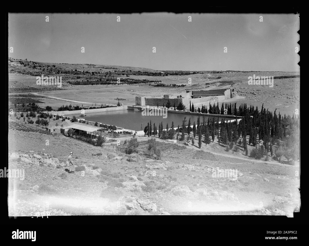 Solomon's pools & ancient aqueducts. The upper pool from the S.E ...