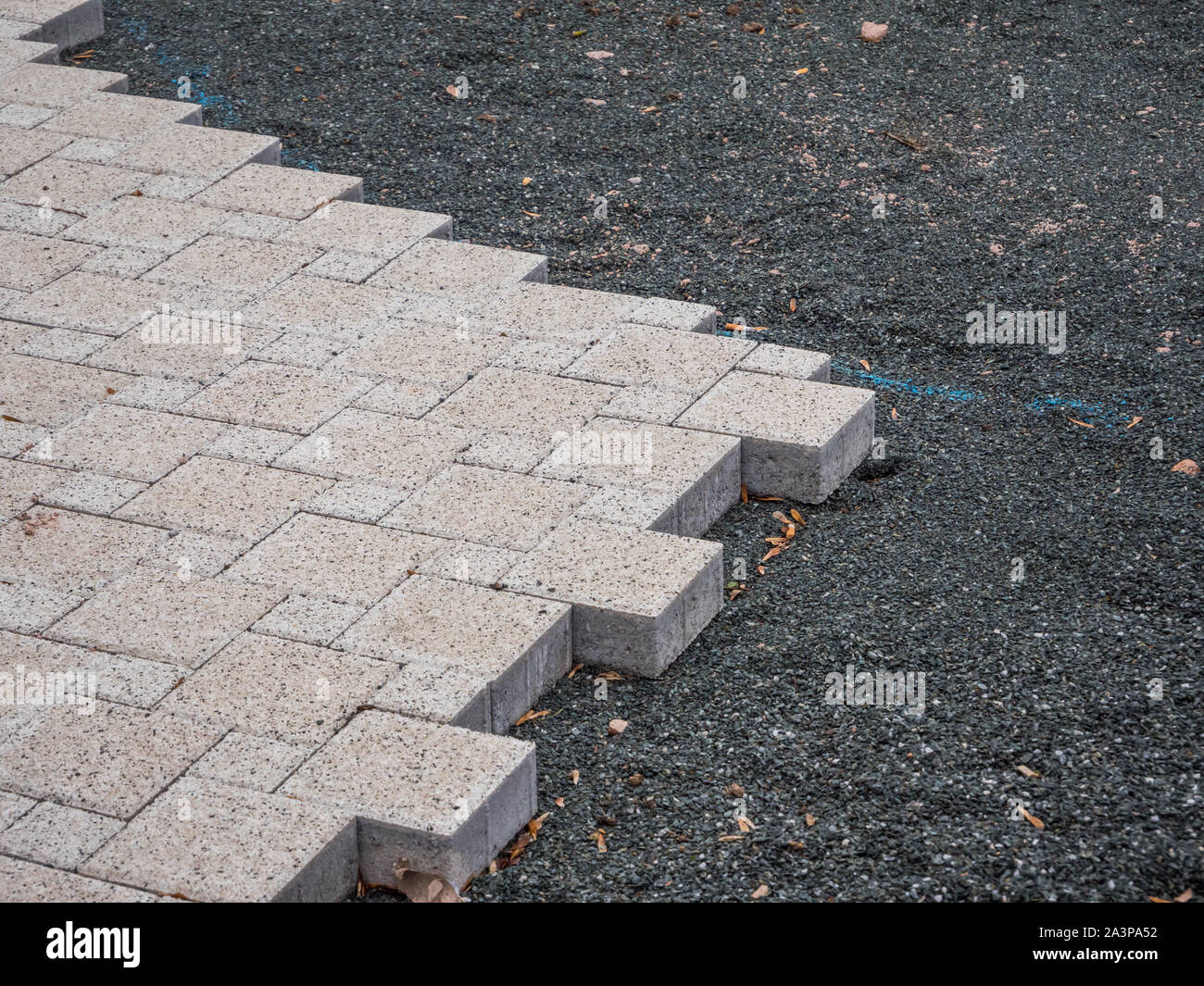 paving stone road construction Stock Photo - Alamy