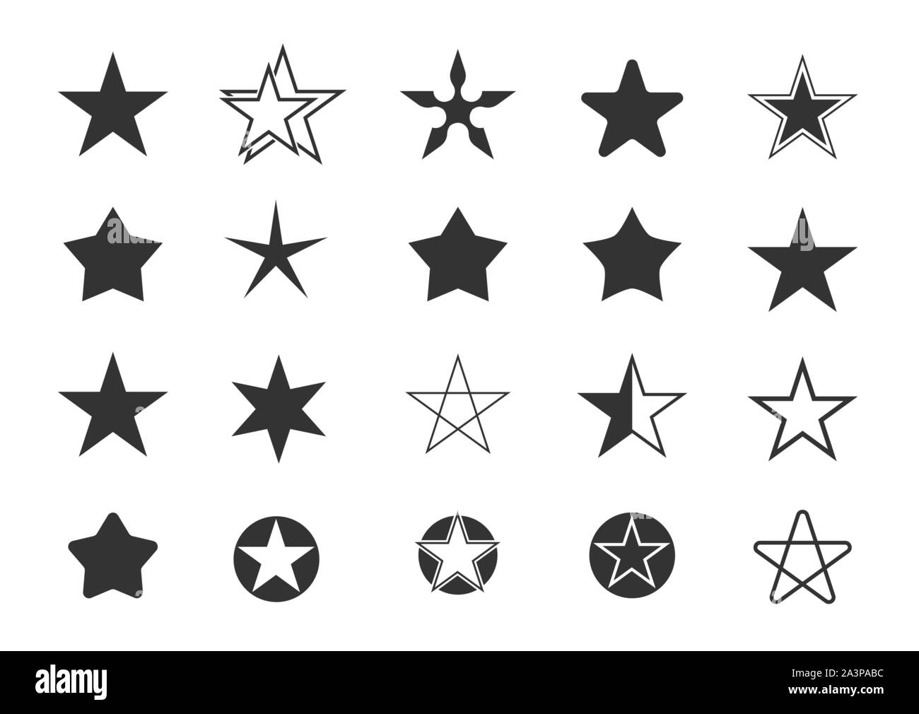Star icon set Stock Vector Image & Art - Alamy