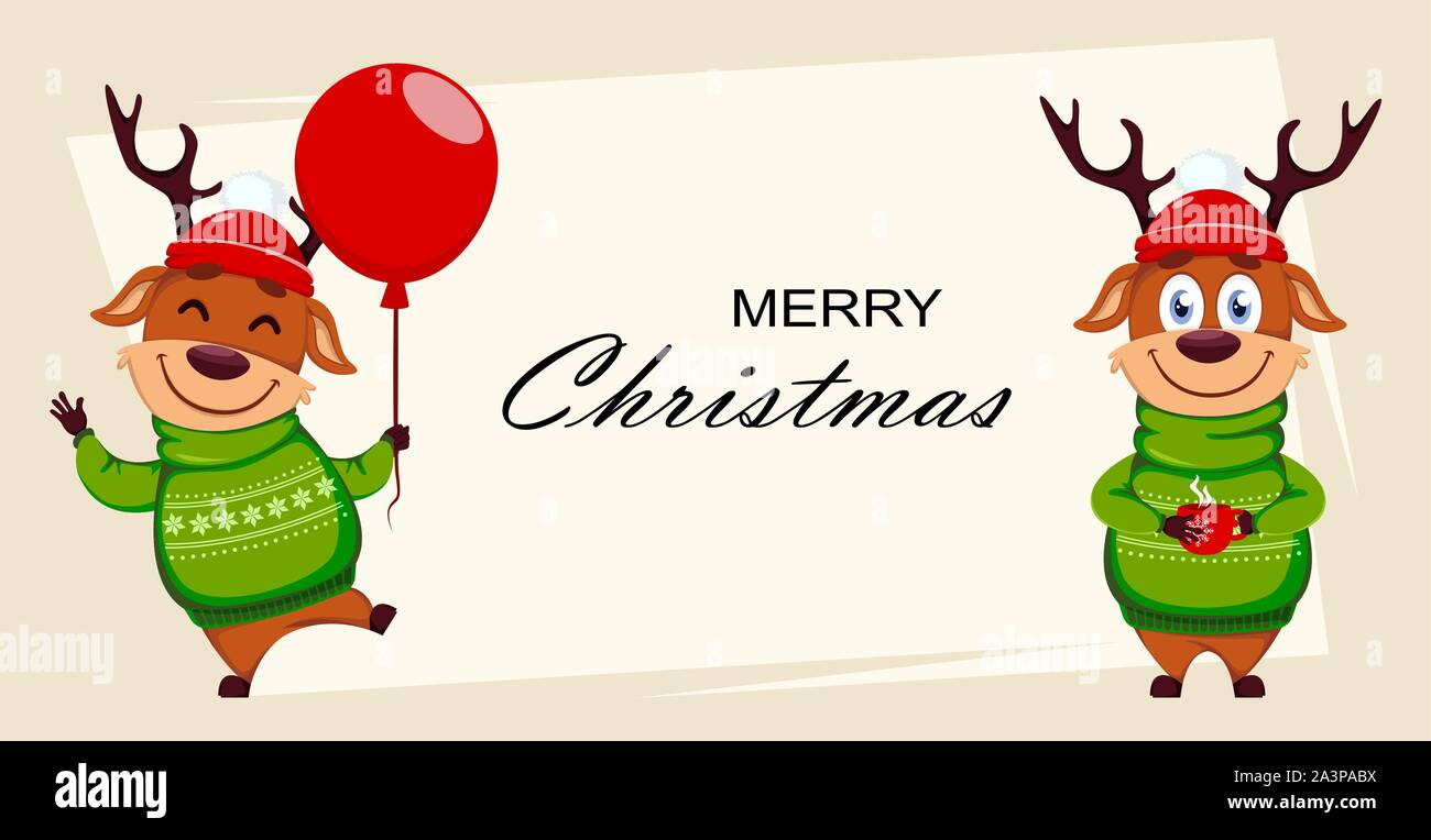 Two reindeer characters Stock Vector Images - Alamy