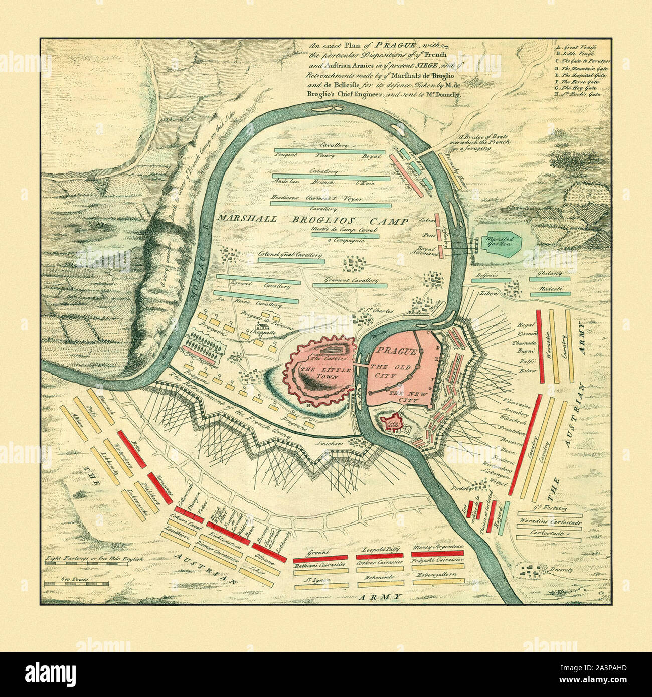 Antique map of prague hi-res stock photography and images - Alamy