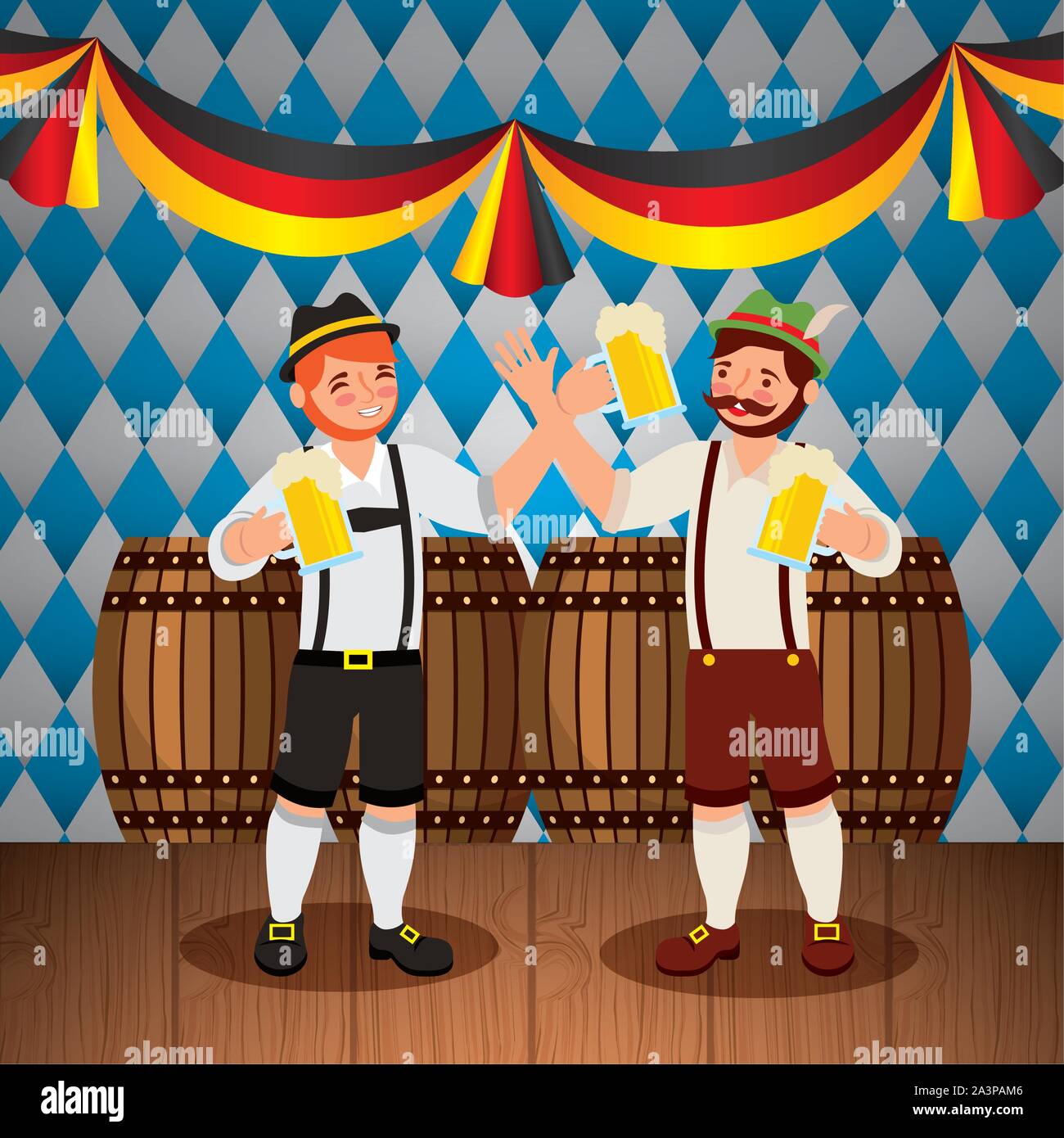 Oktoberfest celebration illustration, beer festival design Stock Vector ...