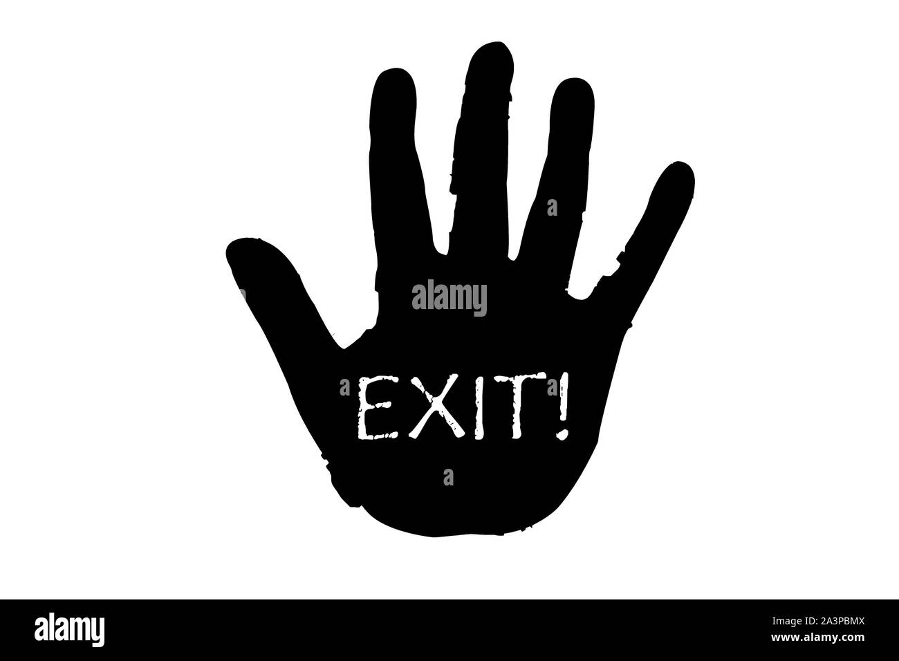 Emergency Exit Sign Black and White Stock Photos & Images - Alamy