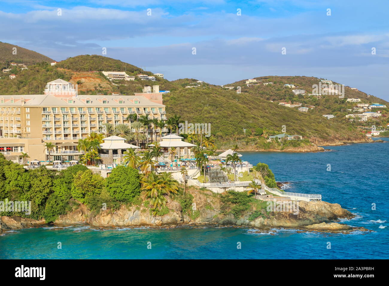 Saint Thomas Island luxury Caribbean resort located at a scenic ...