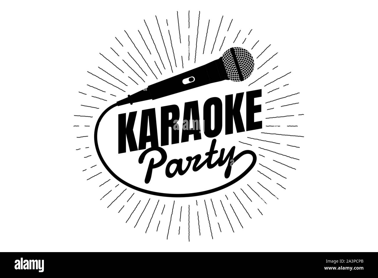 Singer with mic Stock Vector Images - Alamy