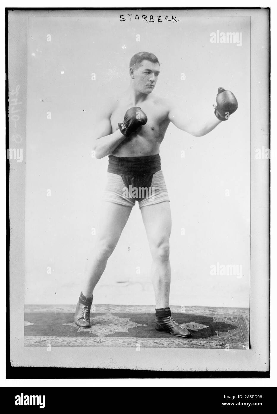 South African boxer Fred] Storbeck Stock Photo - Alamy