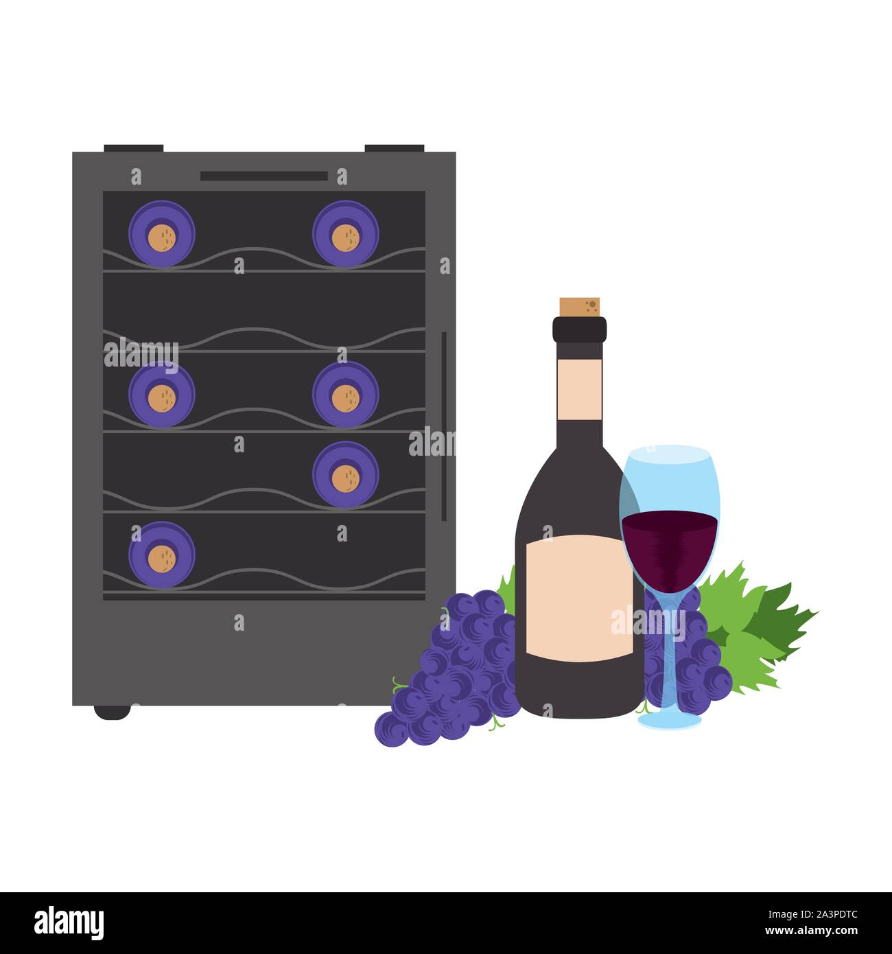 Wine bottle fridge Cut Out Stock Images & Pictures - Alamy