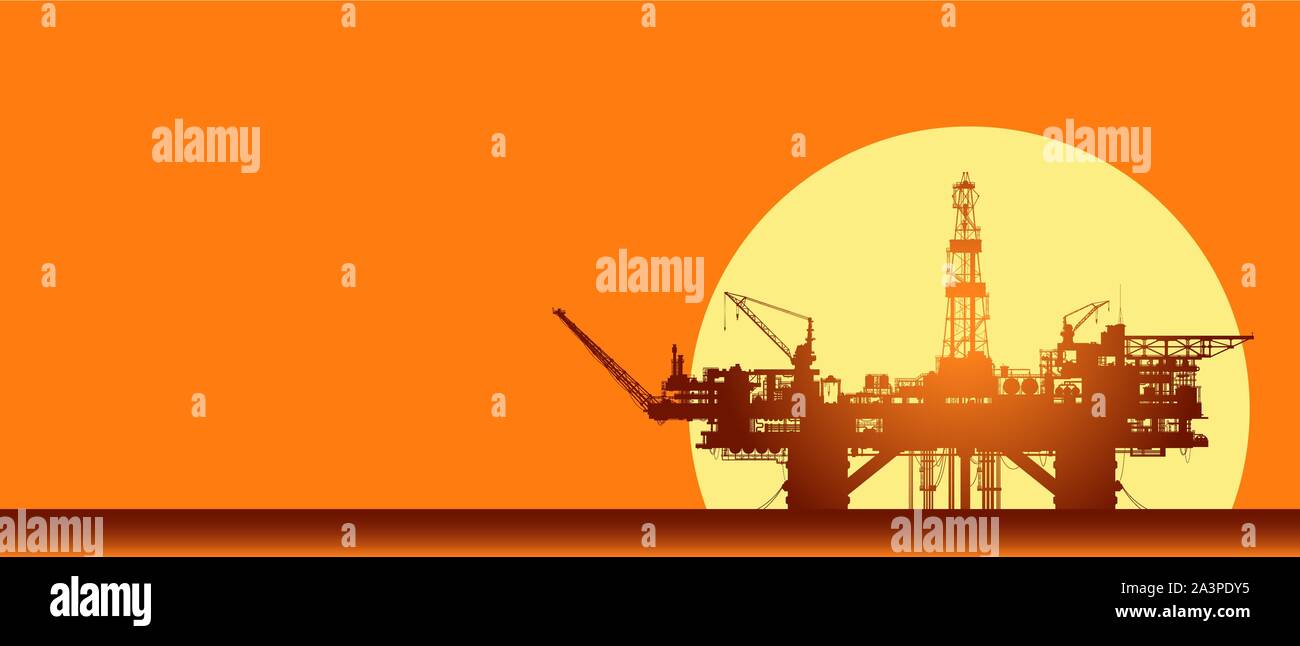 Sea oil refinery Stock Vector Images - Alamy