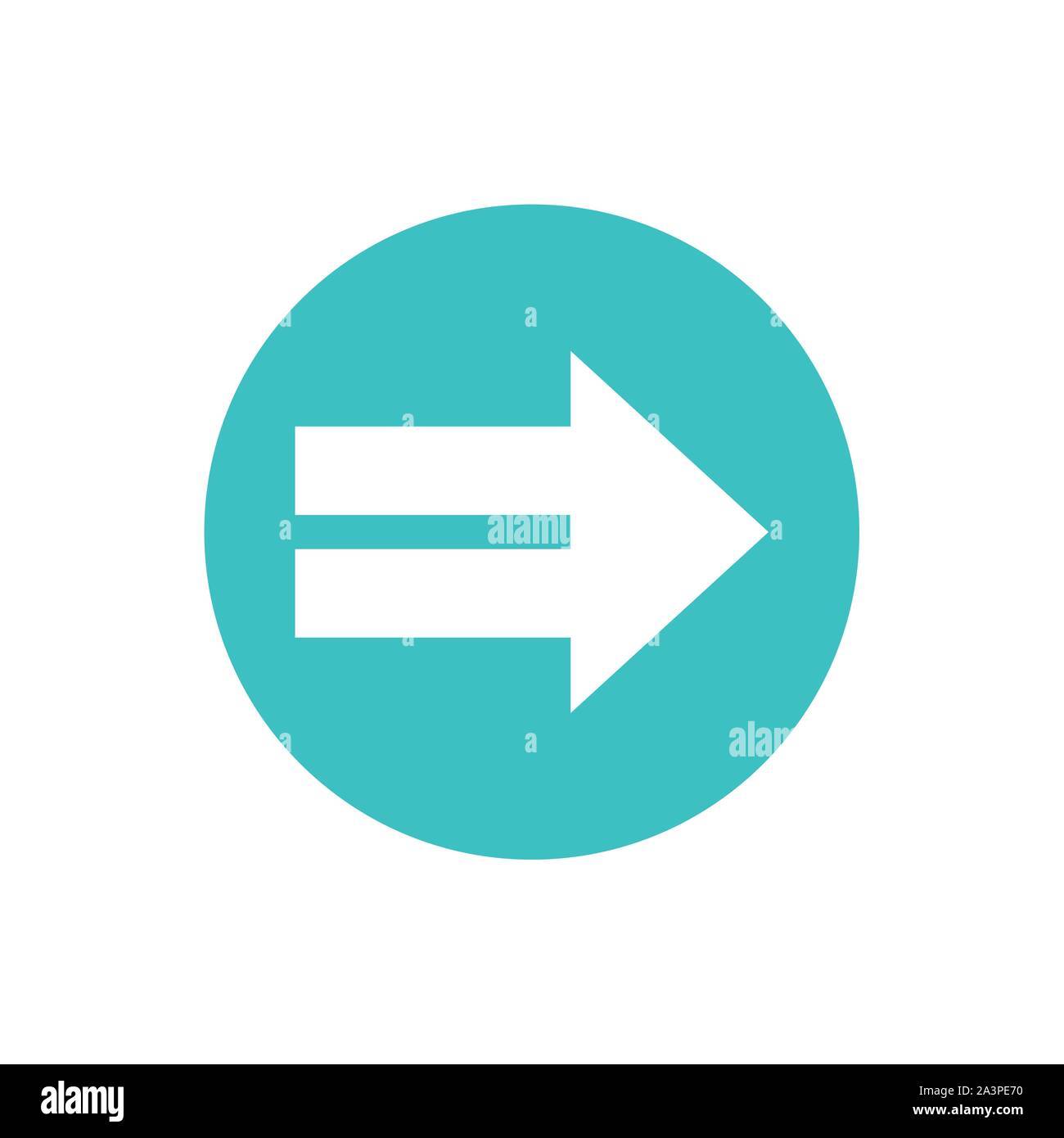 icon of double arrow in color circle illustration Stock Vector Image ...