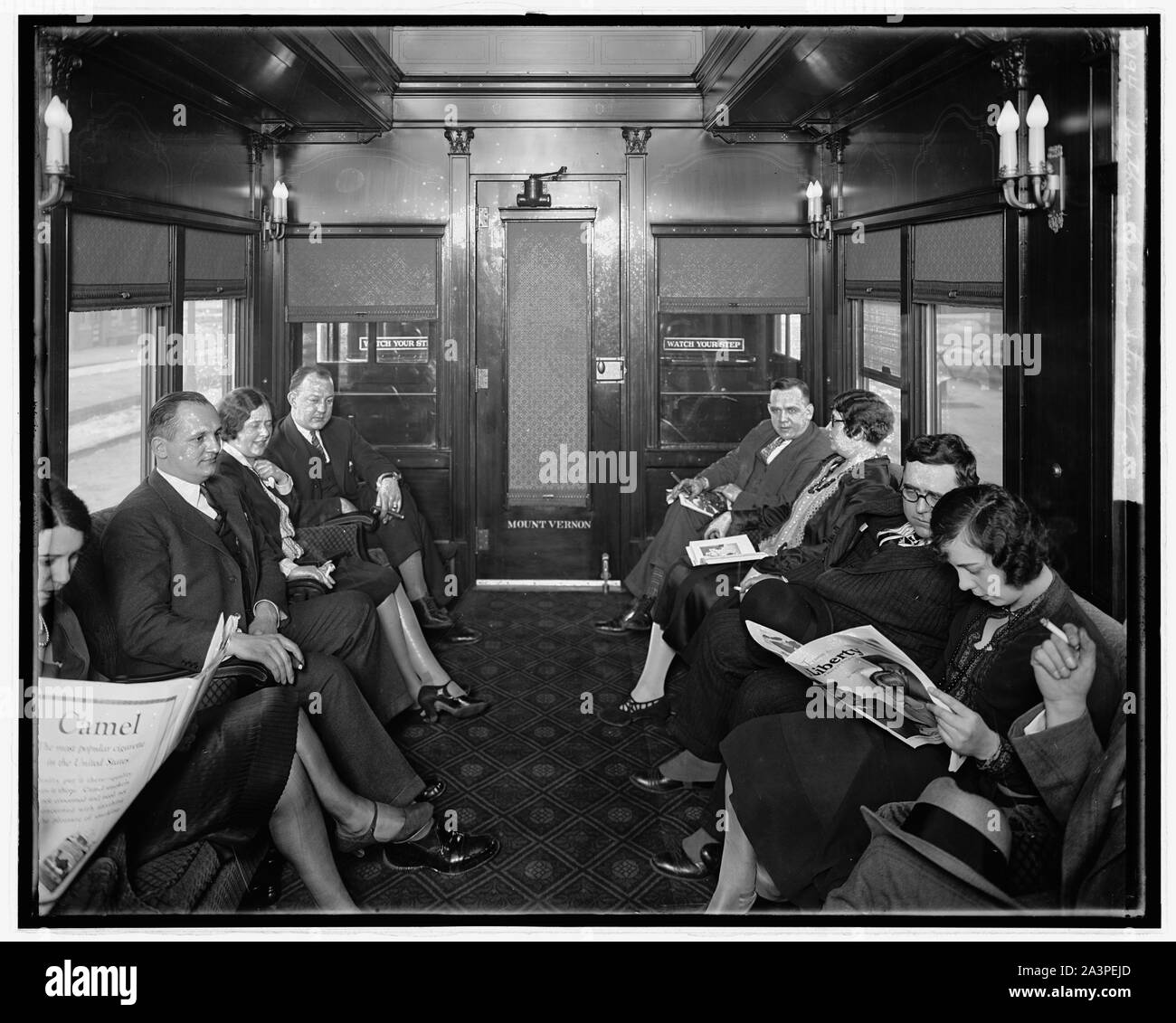 Southern Railway interior of car Stock Photo - Alamy